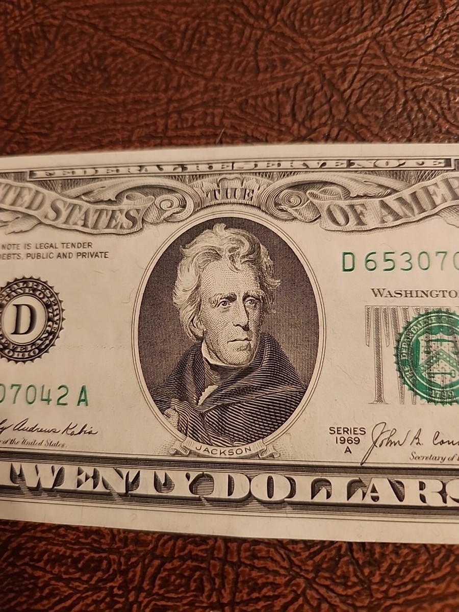 Old Twenty Dollar Bill Actual Size