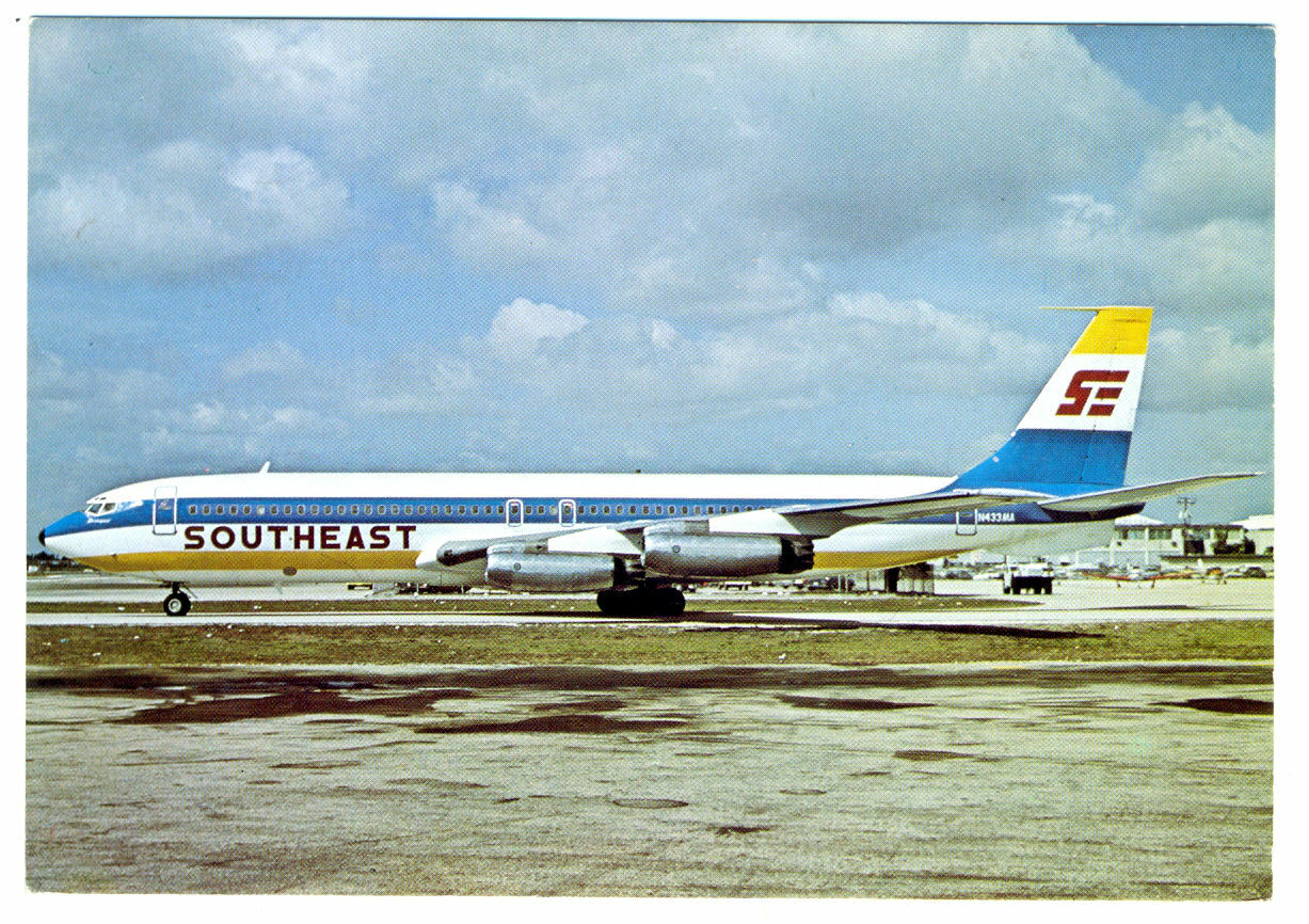 Southeast Airlines Boeing B-707-321 Postcard | eBay