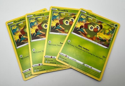 Grookey 011/072 x4 4x Pokémon Card Shining Fates Playset | eBay