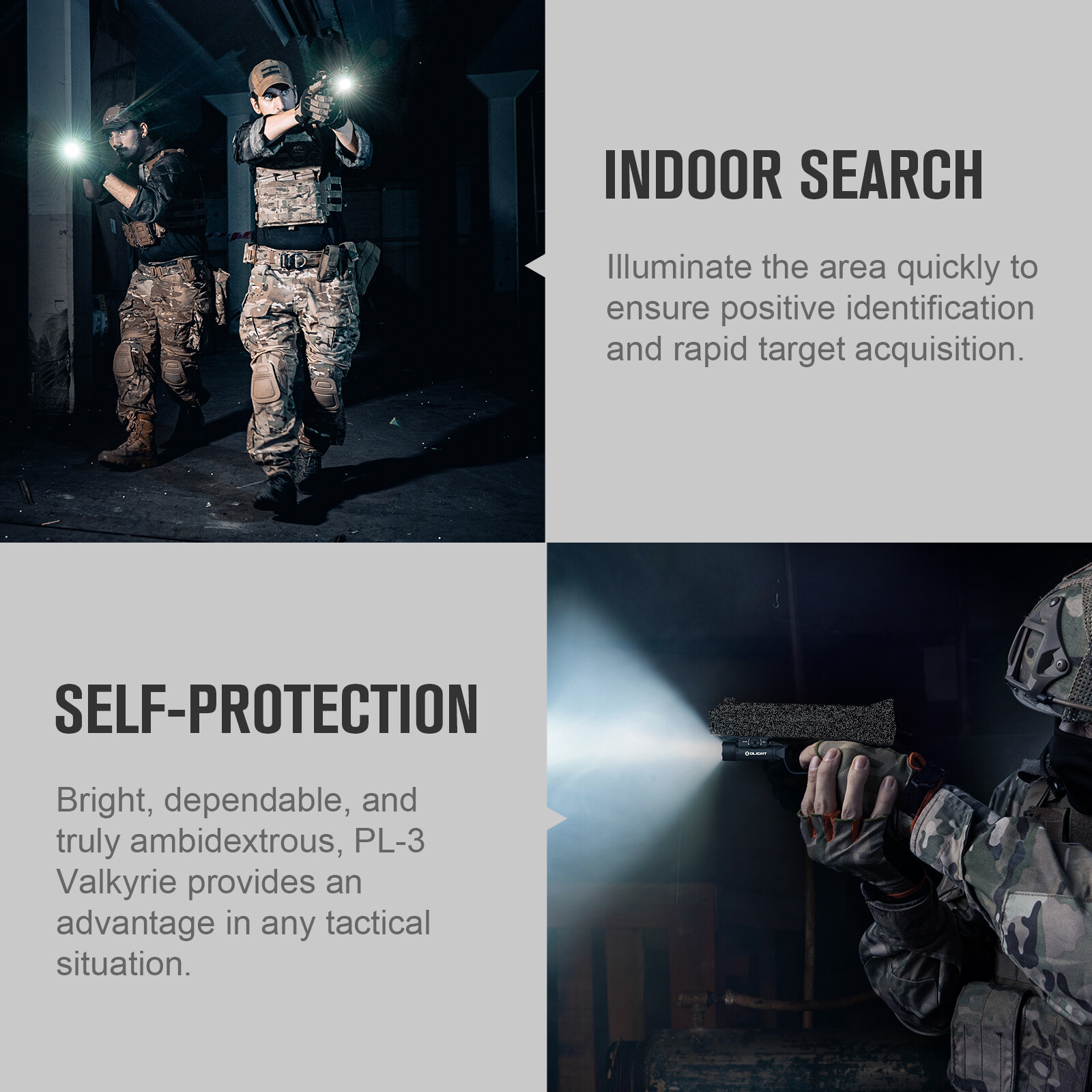 Olight PL-3 Valkyrie Rail Mount Light Weaponlight 1300 Lumen Tactical ...