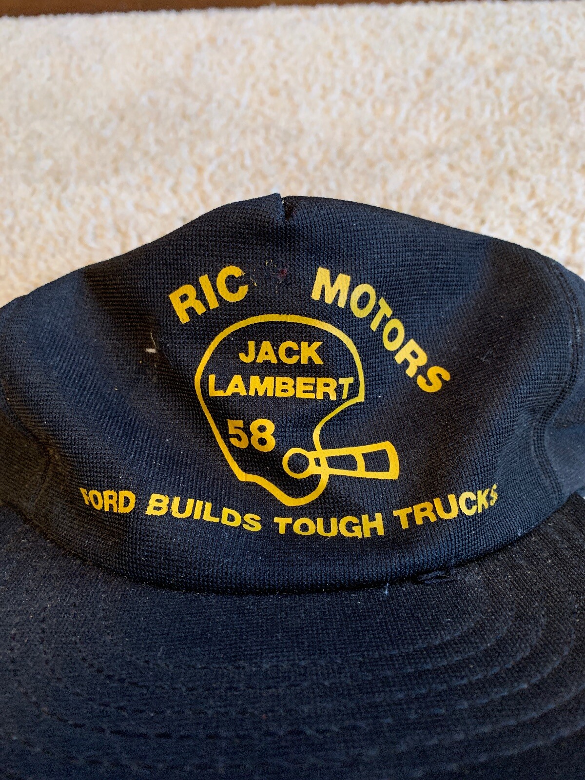 Vintage Jack Lambert Snapback Hat Ford Trucks 2 Bar Helmet Steelers | eBay