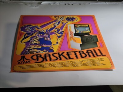 Flyer Atari BASKETBALL 1979 Arcade Video Game advertisement original ...