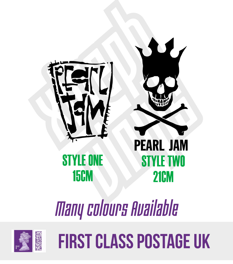 Pearl Jam PJ skull vinyl sticker decal logo cd window optional car ...