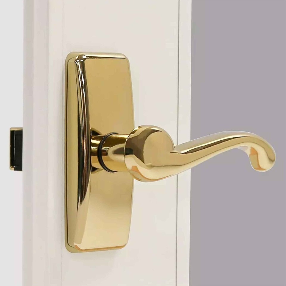 Storm Door Latch Larson Georgian Lever Handle Gold Brass Finish ...