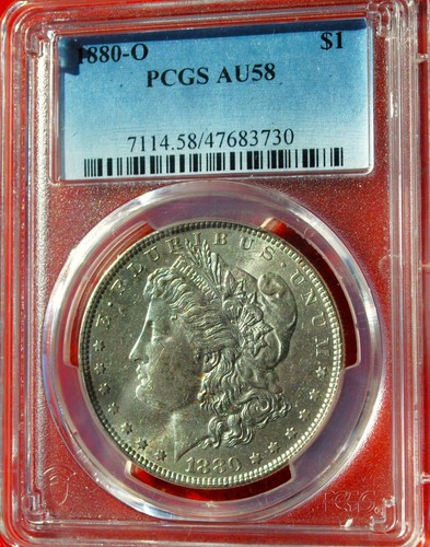 1880-O MORGAN SILVER DOLLAR PCGS AU58 Luster Beauty Very Rare | eBay