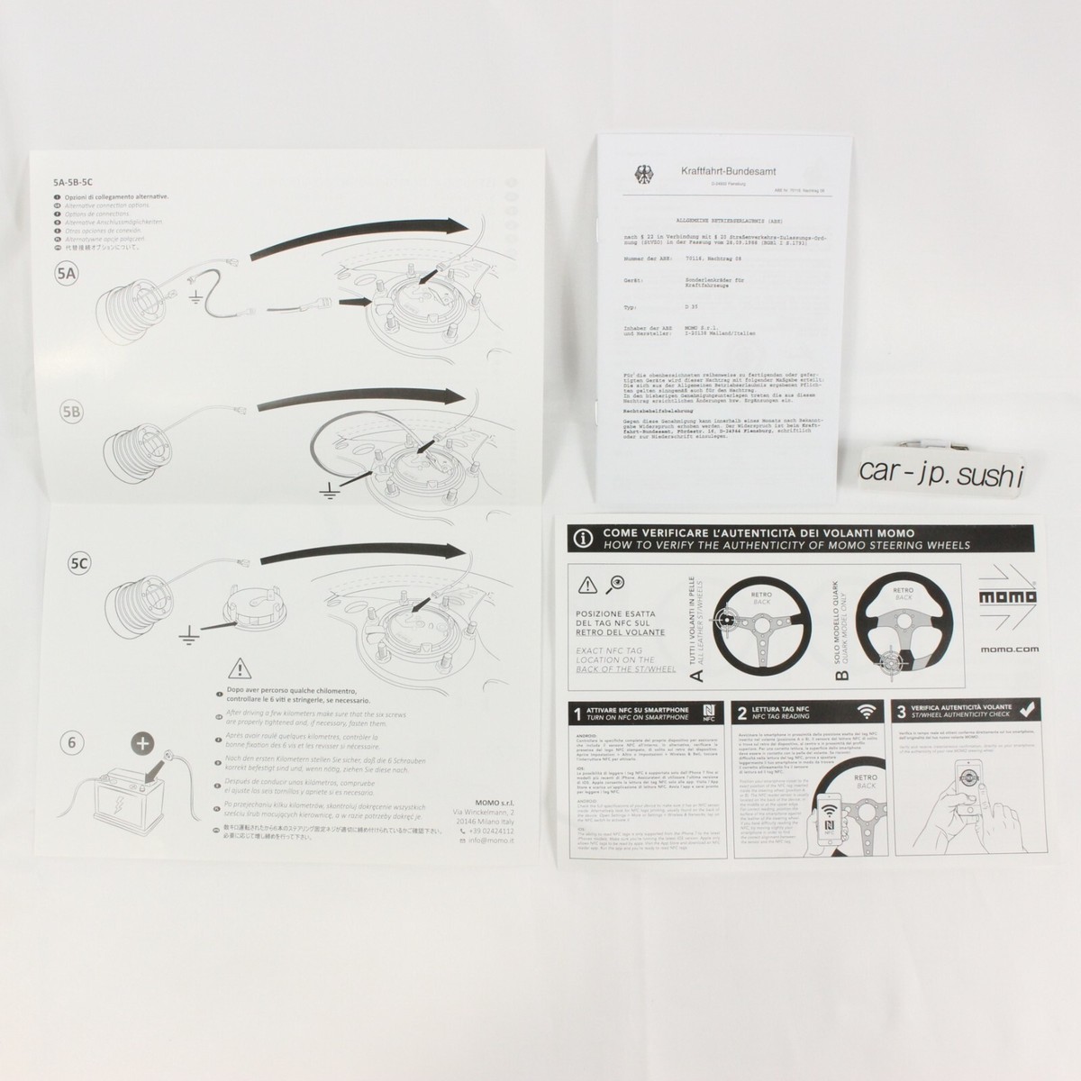MOMO Steering Wheel TUNER 35Pie 350MM Horn Button Black MOMO Steering Wheel TUNER 35Pie 350MM Horn Button Black