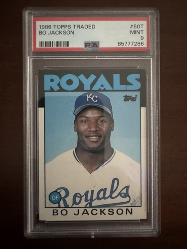 1986 Topps Traded Bo Jackson Rookie #50T PSA 9 MINT KC Royals CENTERED ...