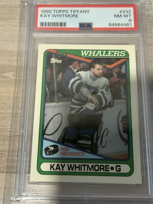 1990-91 Topps Tiffany #232 Kay Whitmore NHL Whalers Rc PSA 8 | eBay