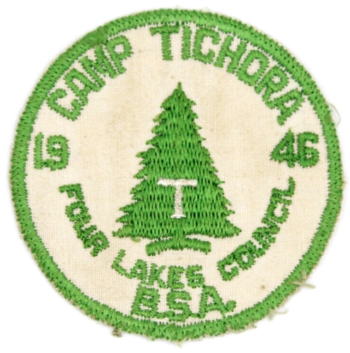 Vintage 1946 Camp Tichora Four Lakes Council Patch Wisconsin Boy Scouts ...