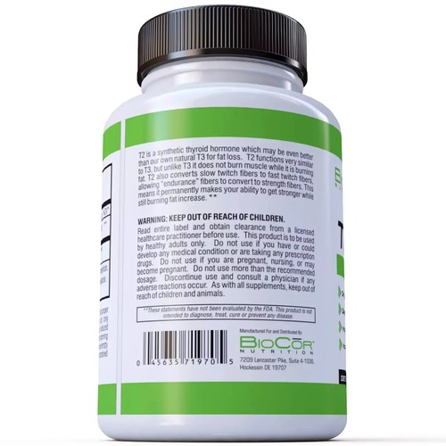 Biocor Nutrition Thyro-t2 Thyroid Stimulant Fat Burner Metabolism ...