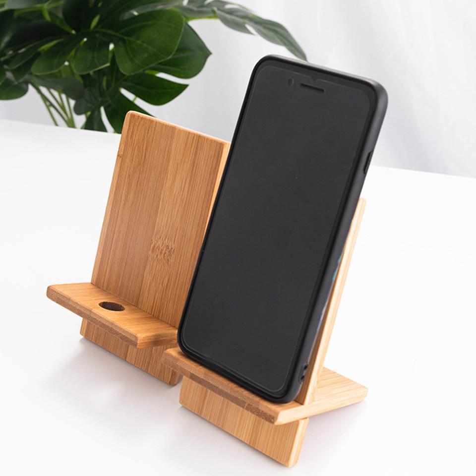 Wooden Mobile Phone Stand Tabletop Tablet Holder Bracket For Bedside ...