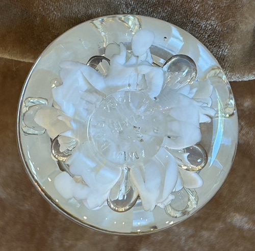 Maude & Bob St Clair ~ Hand Blown Art Glass Bell Shaped Paperweight ...