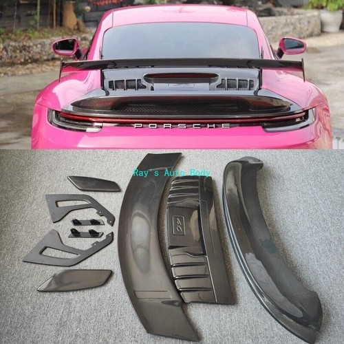 Fits For Porsche 911 992 Carrera Carbon Fiber Rear Trunk Spoiler Wing ...