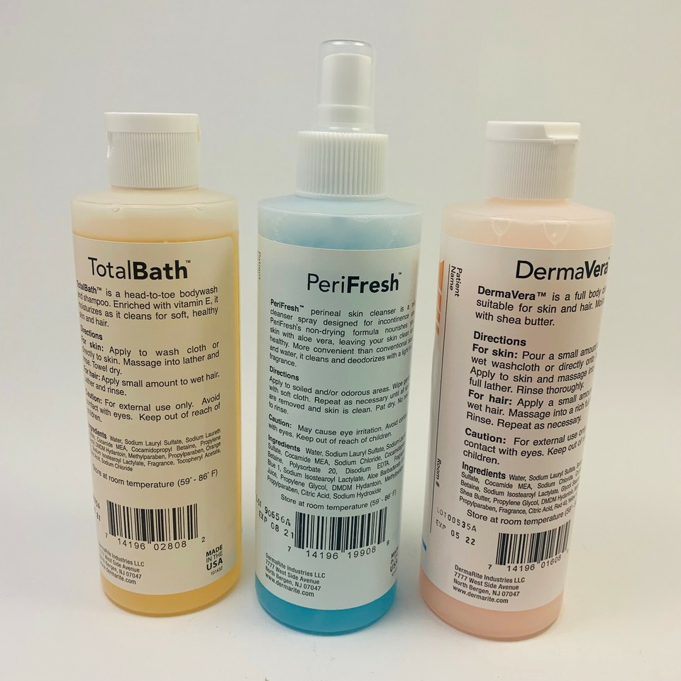 LOT OF 3/ DermaVera , TotalBath & PeriFresh /7.5 oz each bottle | eBay