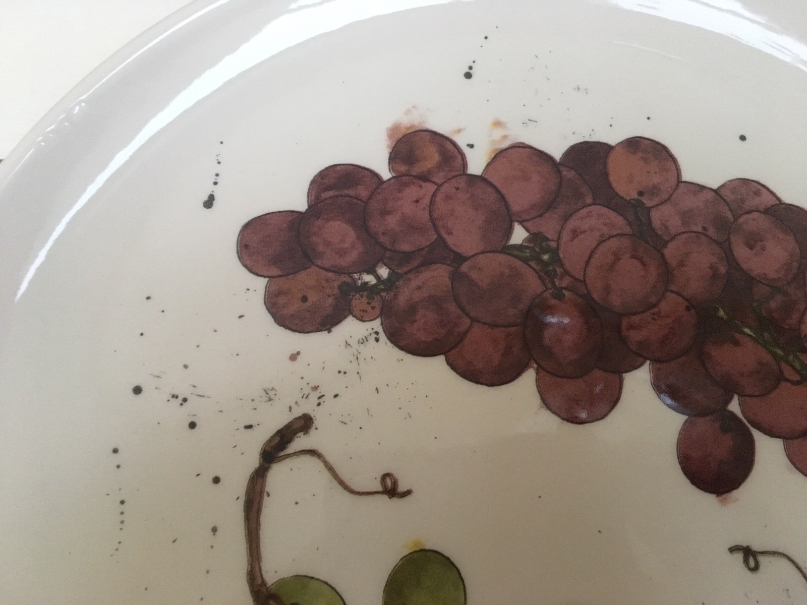 Waitrose Limited Edition - Royal Stafford Ceramic Cheese Plate - Grapes ...