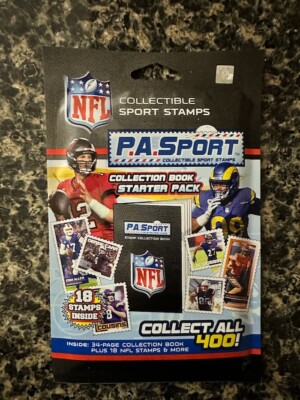 NFL Sport Stamps Collection Book Starter Pack 34 Page Book & 18 NFL ...