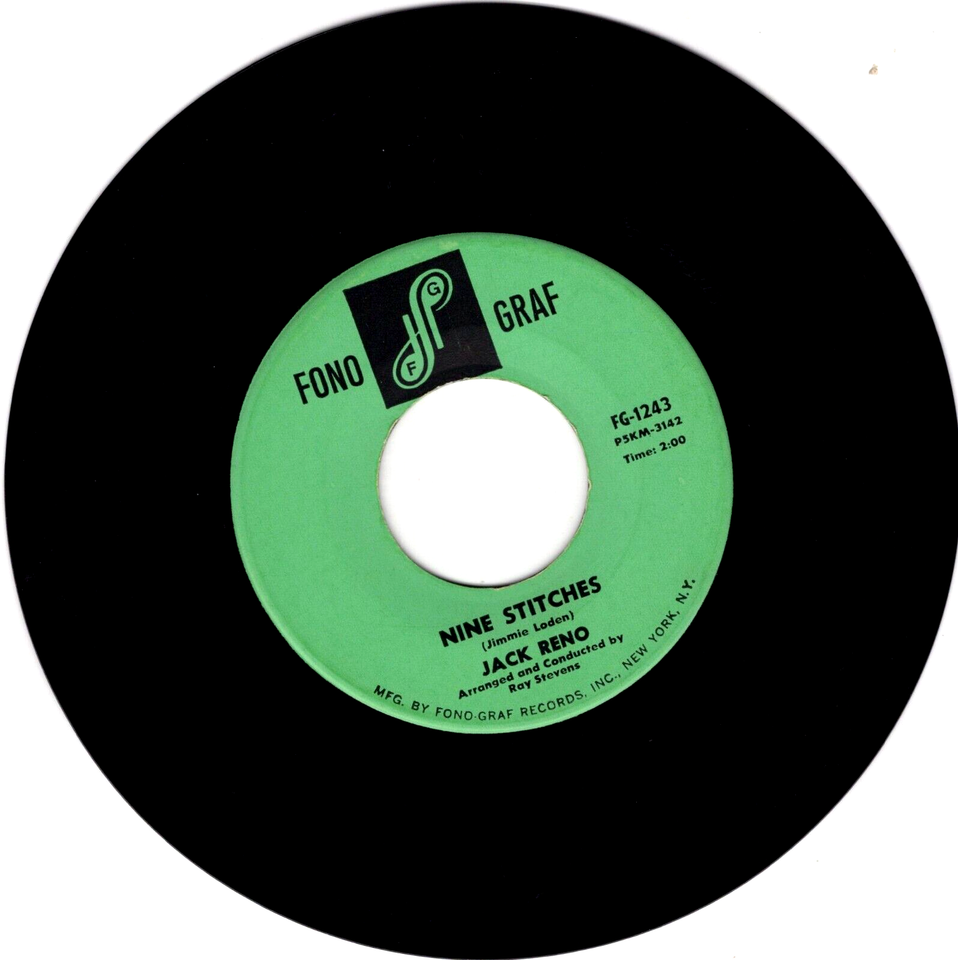 Jack Reno – Blue / Nine Stitches 1963 Fono Graf Country Rockabilly VG+ ...