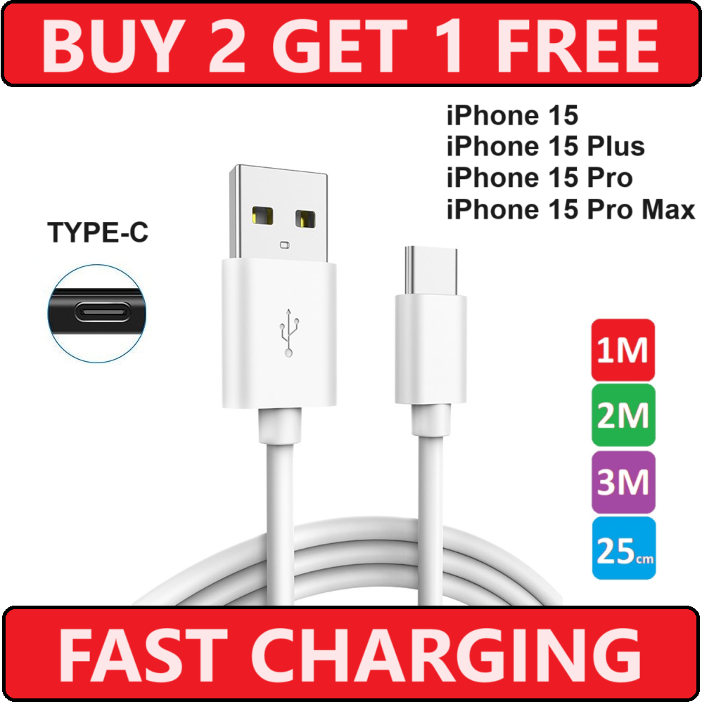 For Apple iPhone 15 Pro Plus Max USB Type C Charging Cable Phone ...