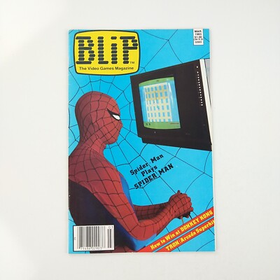 Blip #2 NEWSSTAND The Video Game Magazine Spider-Man Cover (1983 Blip ...