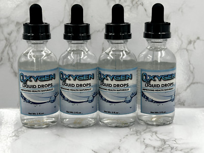4 Oxygen 02 Liquid Drops 2 FL oz Dropper Stabilized Oxygen Concentrated ...