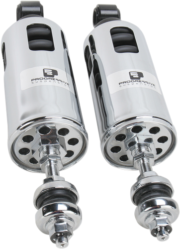 Progressive Chrome 422 Heavy Duty Rear Shocks fits 00-17 Harley Softail ...