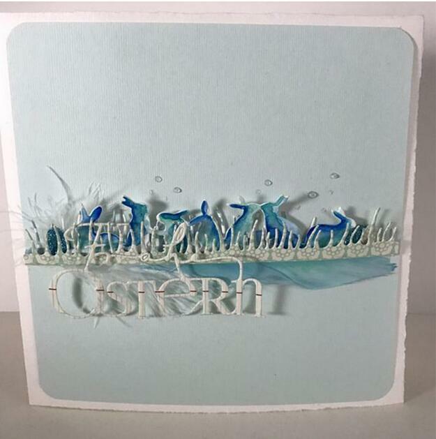 Metal Cutting Die A Row of Rabbits Scrapbooking Album DIY Paper Card ...