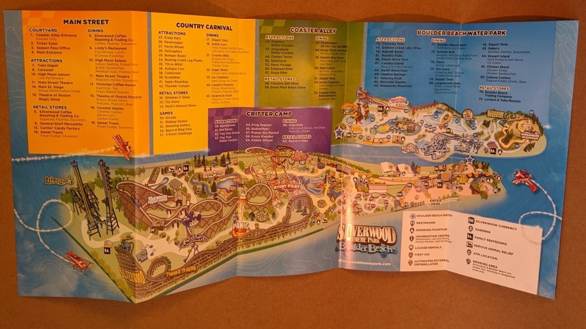 Silverwood Idaho Theme Park Map