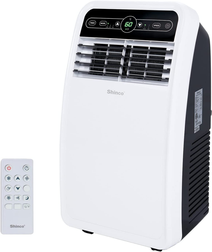 Shinco 8,000 BTU Portable Air Conditioner 200 Sq.Ft 24H Timer w/ Remote ...