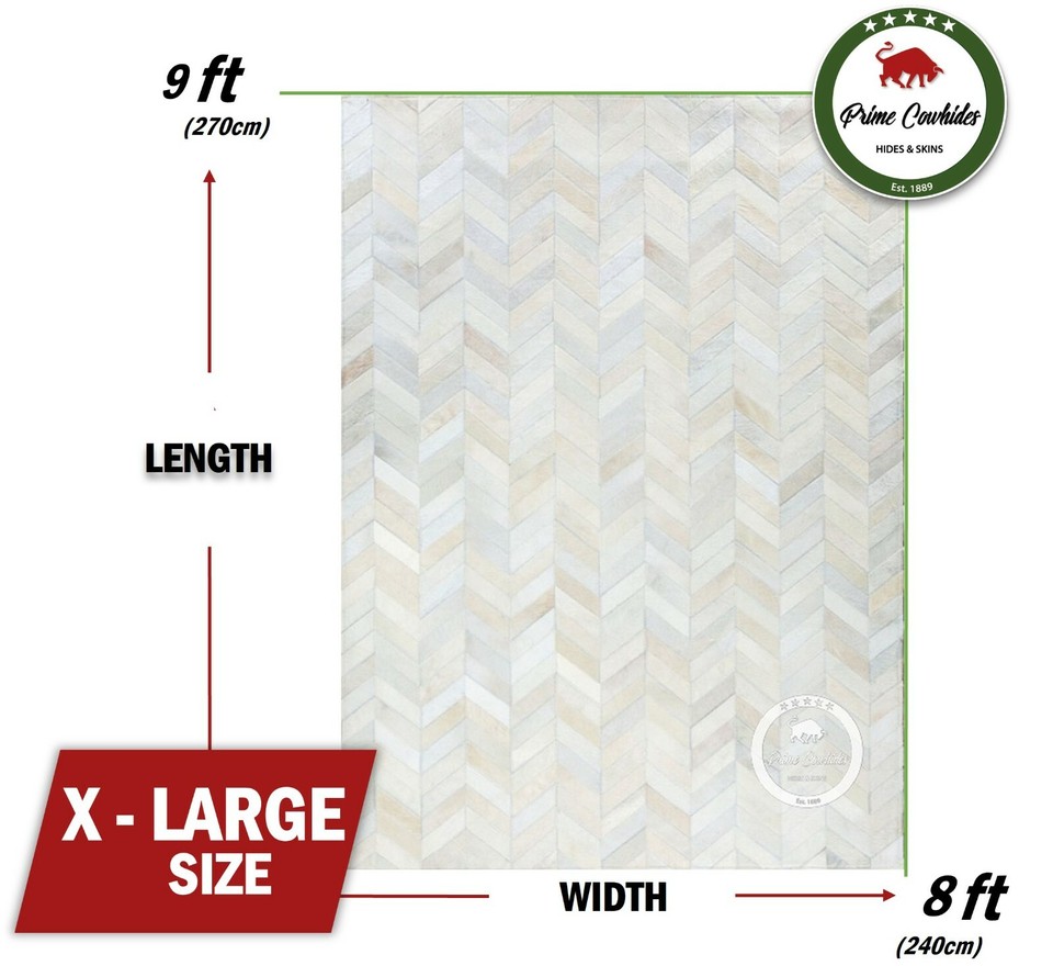 Patchwork Cowhide Rugs | Chevron Patchwork Cowhide Rug Off White | eBay