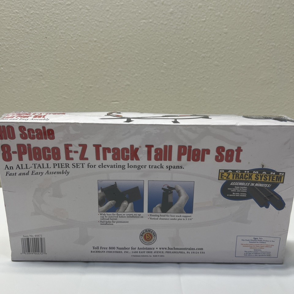 Bachmann Trains 8 PC. E-Z TRACK TALL PIER SET - HO Scale | eBay