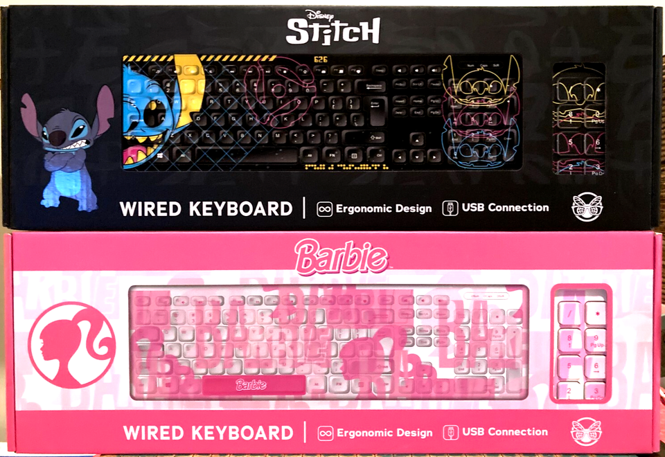 Barbie AND Lilo & Stitch Wired USB PC Keyboards | eBay