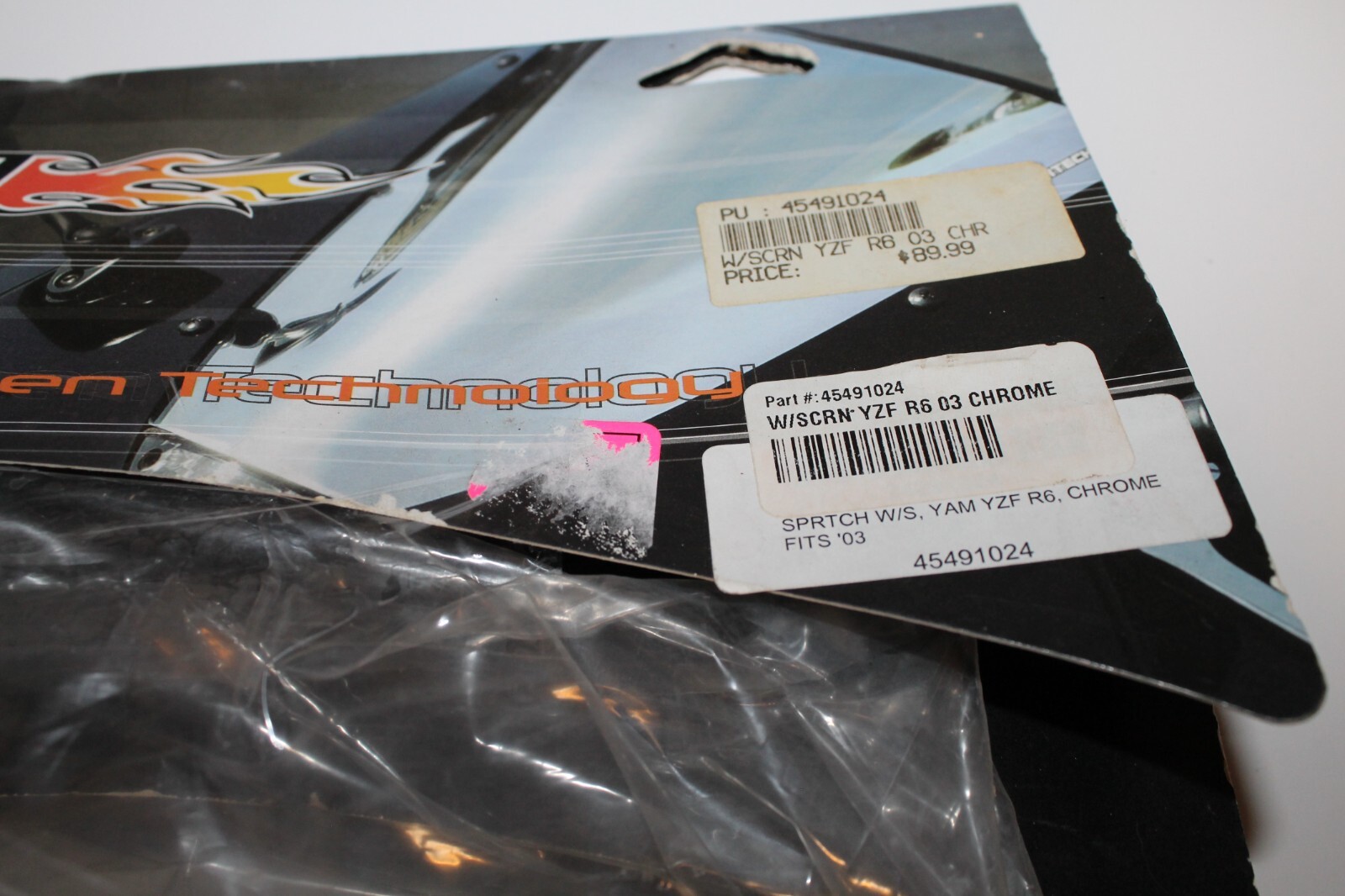 Sportech Motorcycle Windshield 03 - 09 Yamaha R6 R6S ABS Chrome ...