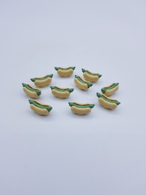 LEGO LOT 10 X HOTDOG AVEC SAUCISSE SAND GREEN REF 25386 + 25994 *NEUF ...