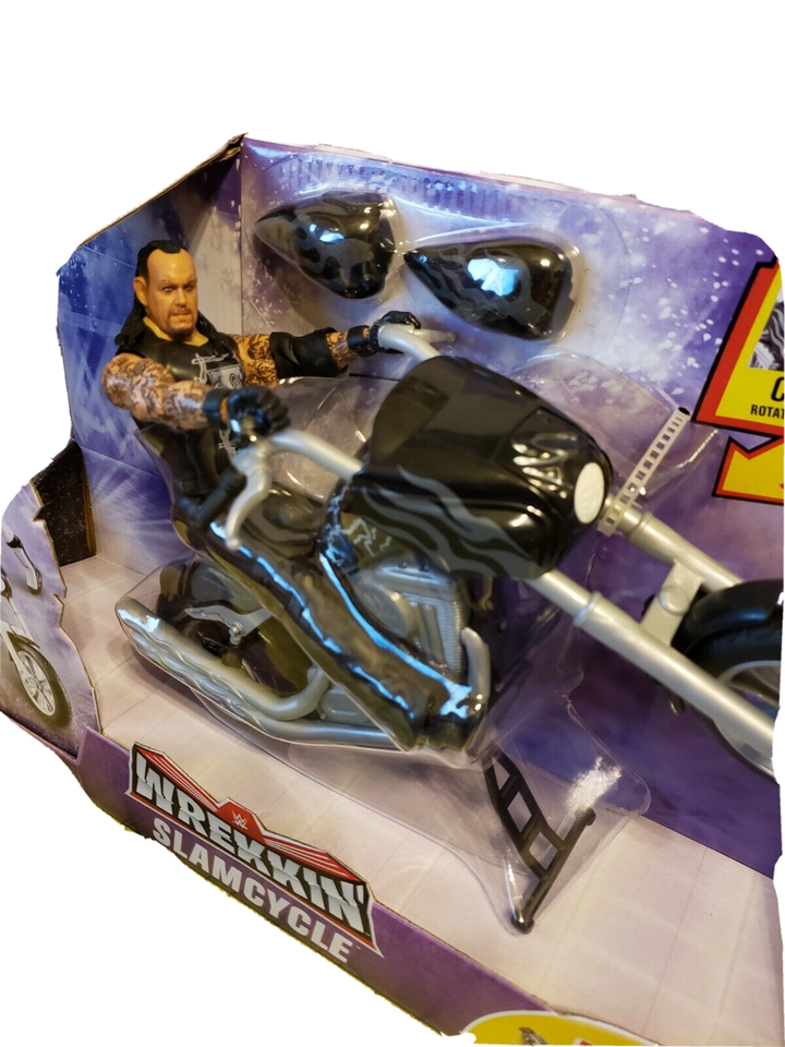 WWE Wrekkin Slamcycle w/ The Undertaker 6" Inch Motorcycle Wrestling ...