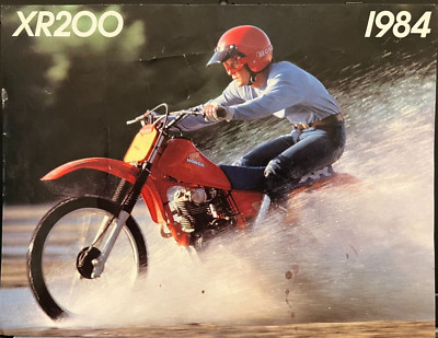 Vintage 1984 Honda XR200 Dealer Sales Brochure Motorcycle Dirt Bike | eBay