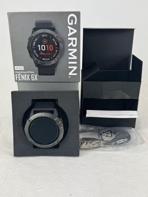 Garmin fenix 6X Pro Solar Unisex GPS Watch - Gray/Black (010 Garmin fenix 6X Pro Solar Unisex GPS Watch - Gray/Black (010