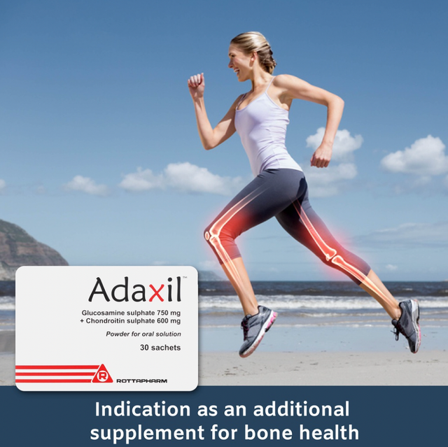 30 Sachets ROTTAPHARM Adaxil Glucosamine & Condroitin Powder Relieve ...