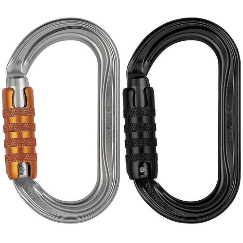 Petzl OK TRIACT-LOCK Karabiner Alu Oval 3-fach Automatik Klettern PSA ...