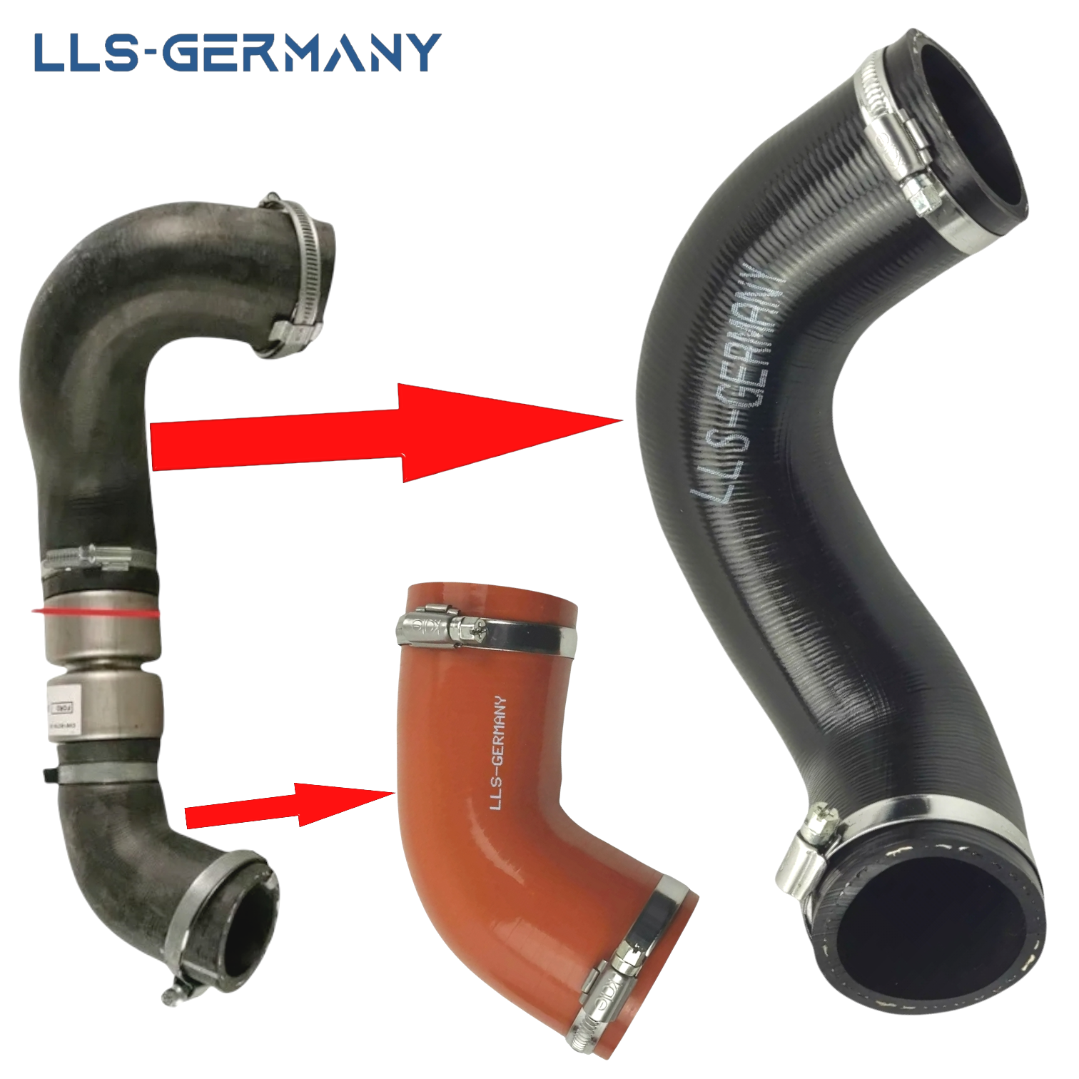 2x TURBO SCHLAUCH FÜR FORD KUGA 2.0 TDCi CV616C700AB LADELUFTSCHLAUCH ...