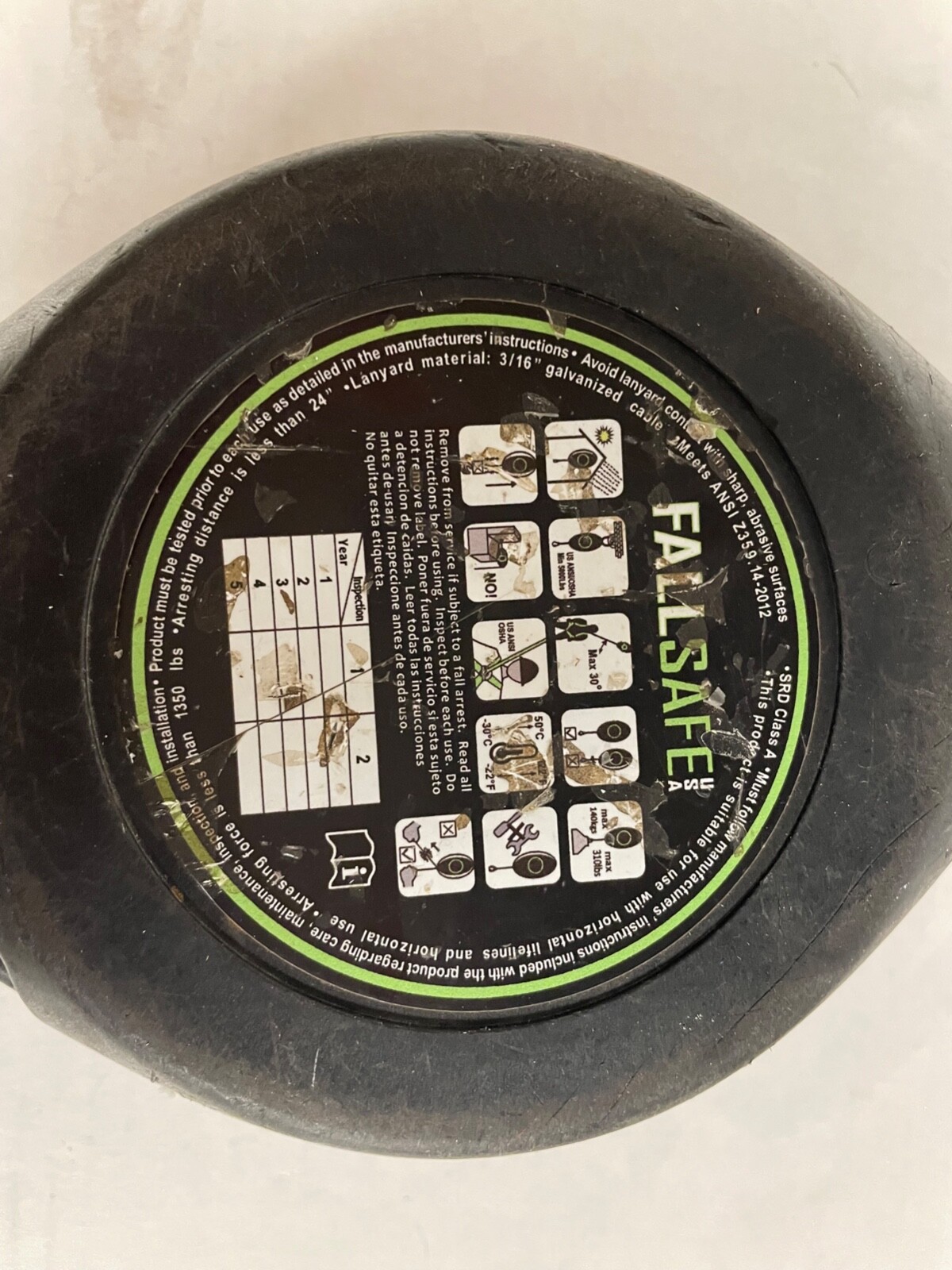 Safe Waze Fall Safe Swivel Retractable Fall Arrester FS-FSP1211-G 11 ...