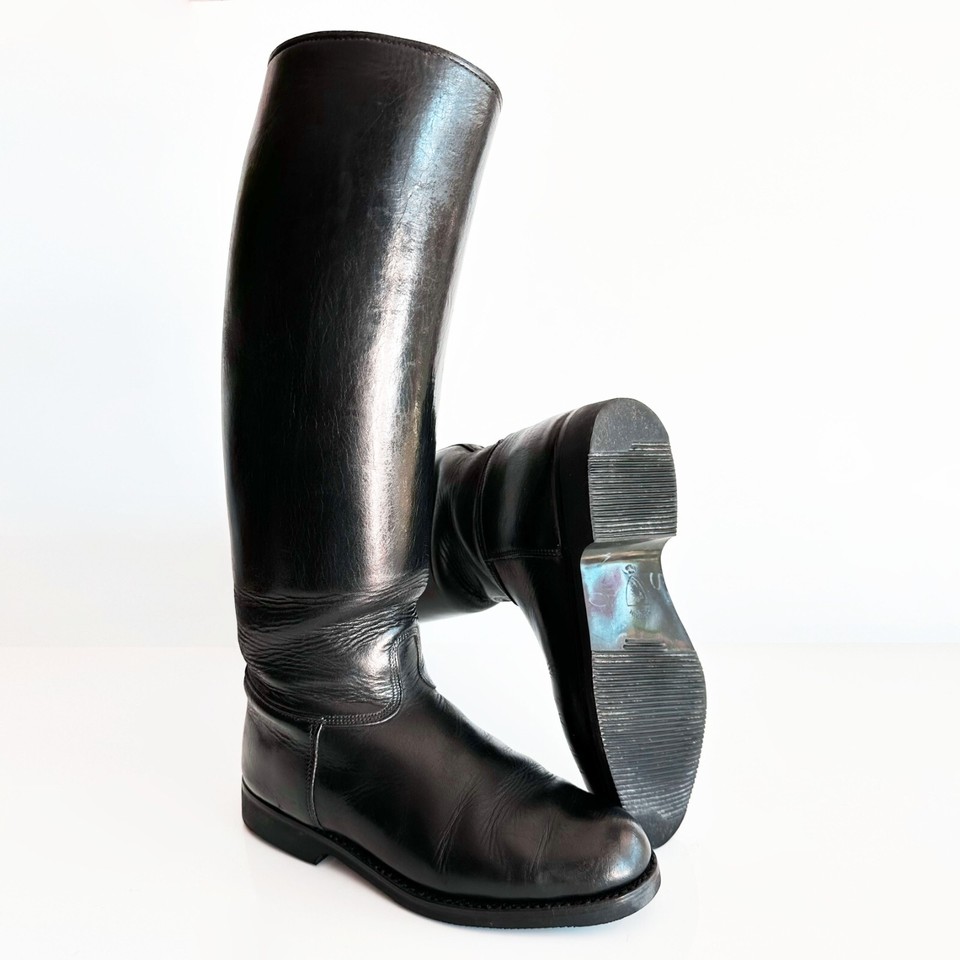FRENCH CRS POLICE BOOTS L CALF EU43 US9 UK8.5 ROB BLUF FETISH MISTER S ...