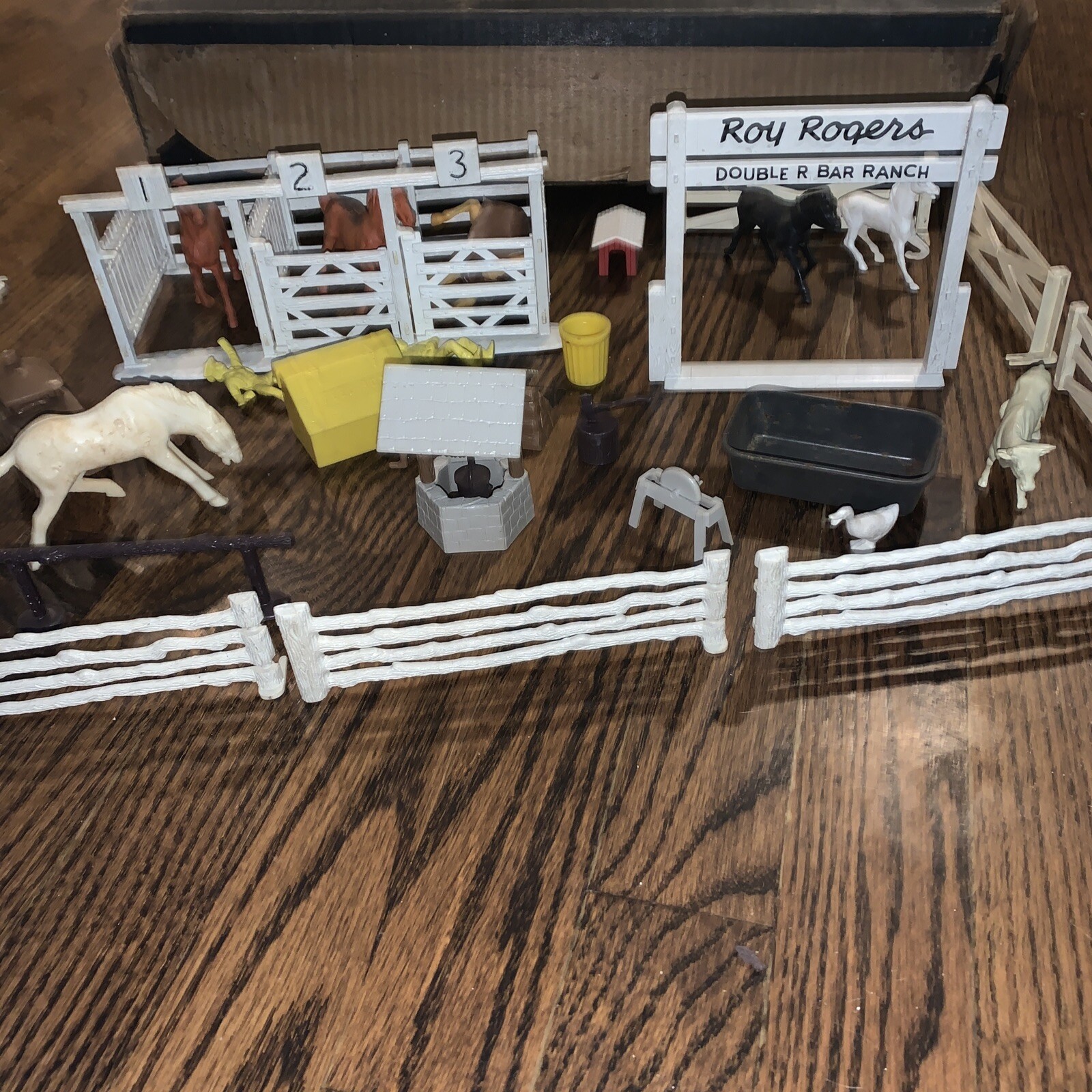 Marx 1950's Roy Rogers Rodeo Ranch Playset #3992 w/ Double R Bar Ranch ...