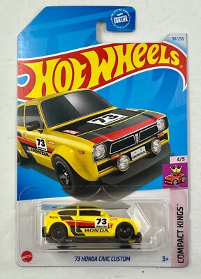 Hot Wheels '73 Honda Civic Custom Yellow #90 2024 Compact Kings - Free ...