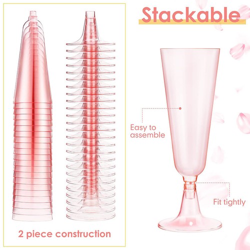 10pcs Anti-fall Disposable Champagne Flute Slim Cocktail Cups Party ...