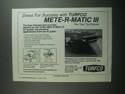 1991 Turfco Mete-R-Matic III Dressers Ad - Dress for success with ...