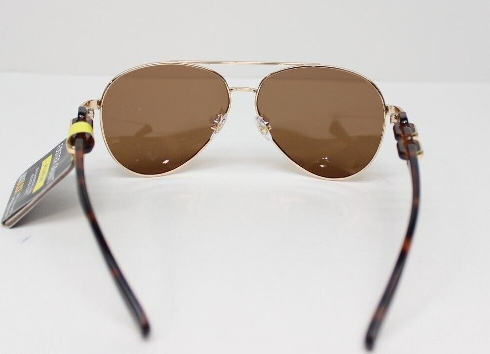 Foster Grant POLARIZED Gold Chain Link Aviator Sunglasses 100%UV ...