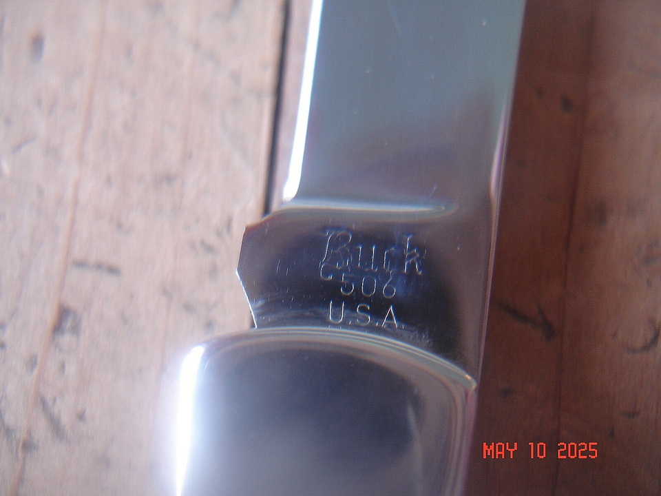 @@ PRE 1986 BUCK KNIFE ULTIMA 1 506 ~ MP 425M BLADE GOLD MOTHER OF ...