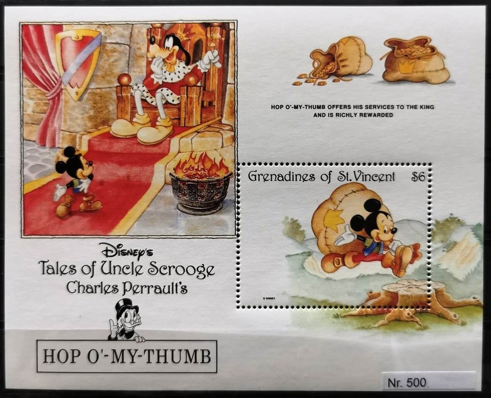 DD2.500 Grenadines Vincent MNH Disney Cartoon Animation Hop-o'-My-Thumb ...