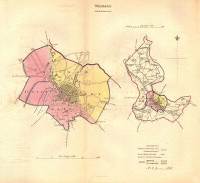 WALSALL borough/town/city plan. BOUNDARY COMMISSION. Staffs. DAWSON ...