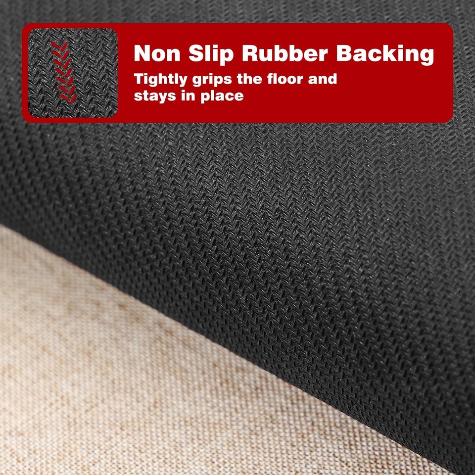 Christmas Kitchen Mat Set of 2, Non-Slip Holly Pine Branches Leaves Red ...